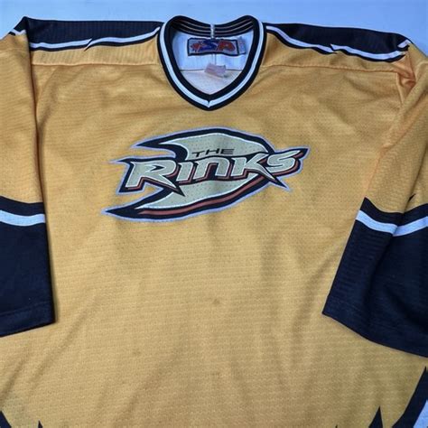 Anaheim Ducks The Rinks Ice Hockey Jersey 78 Adult Size Xl Made In