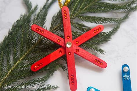 Diy Popsicle Stick Snowflake Ornament