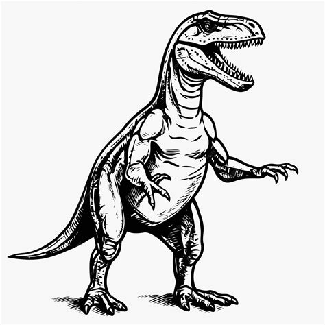 Premium Vector Sketch Of Tyrannosaurus