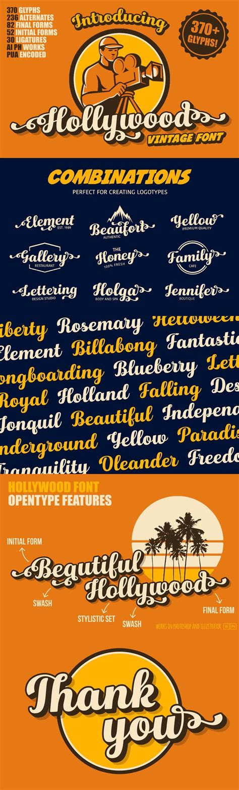 Hollywood Vintage Font