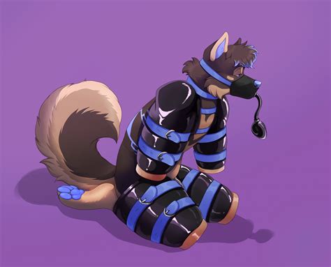 Rule 34 Anthro Bitchsuit Blue Collar Blue Eyes Blue Pawpads Bondage