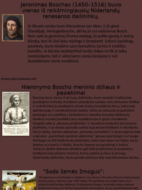 Presentacija Jeronimas Bochas Pdf