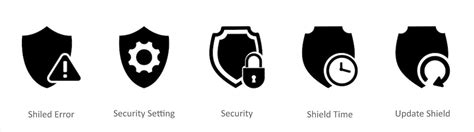 Premium Vector A Set Of 5 Internet Icons As Shield Error Security