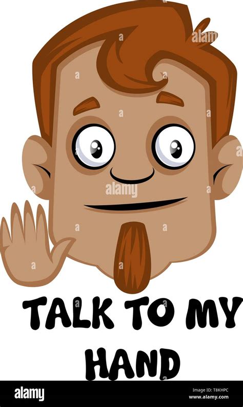 Human Emoji With Talk To My Hand Expression Illustration Vector On