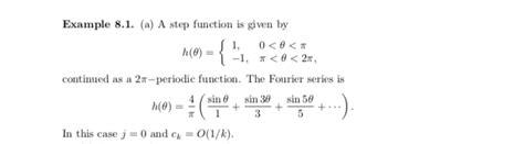 Solved Fourier Series Step Function Exercise 81a Not