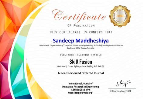 Research Engineering Innovation Skillfusion Publishedpaper Academicachievement Ijire