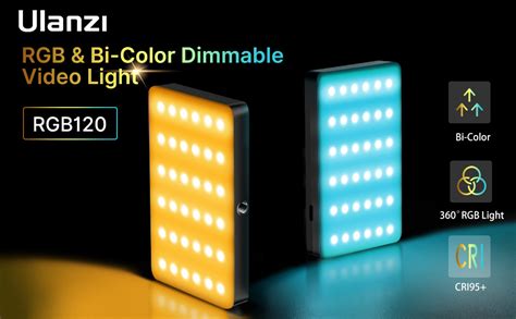 Ulanzi Vl120 Rgb Video Light Pocket Led On Camera Video Lights Built In 3100mah
