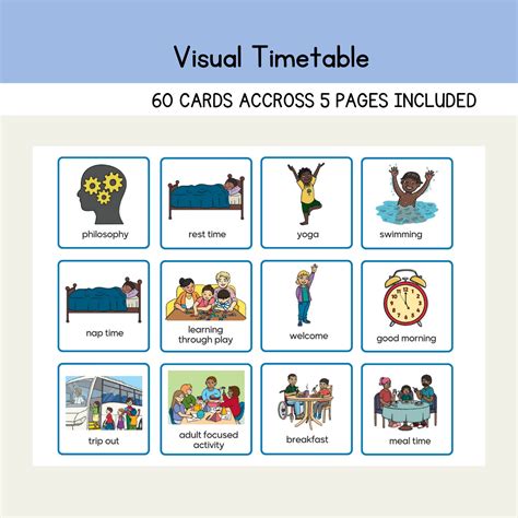 Visual Timetable Routine Classroom Eyfs Home School Autism Special