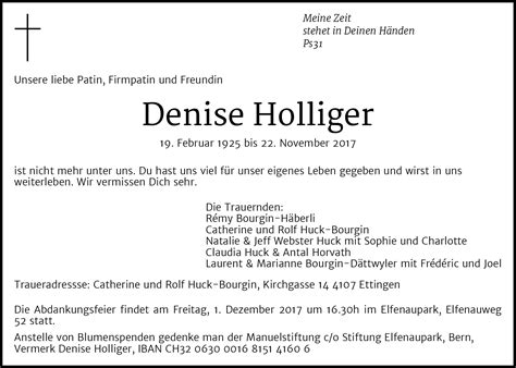 Denise Holliger Hommages