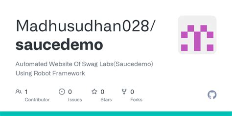 GitHub Madhusudhan Saucedemo Automated Website Of Swag Labs Saucedemo Using Robot Framework