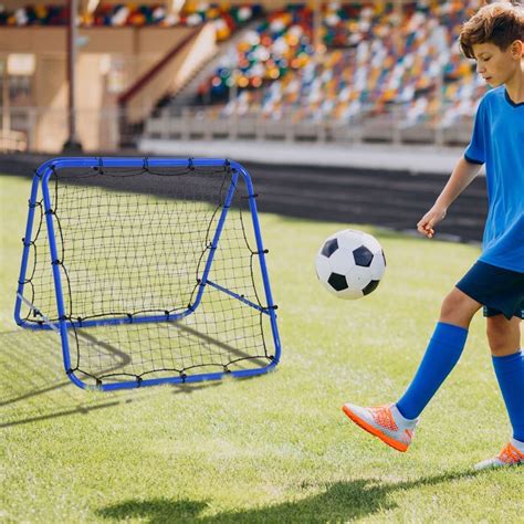 Fussball Rebounder Kickback Tor Rückprallwand Netz Beidseitiger