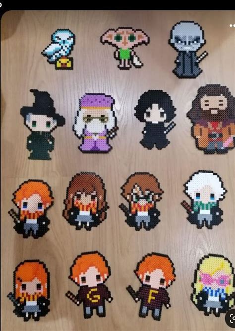 Harry Potter Perler Bead Character And House Crests Ornaments Artofit