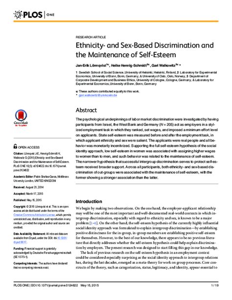 Pdf Ethnicity And Sex Based Discrimination And The Maintenance Of