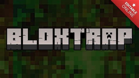 Bloxtrap Minecraft Logo Text Effect Generator