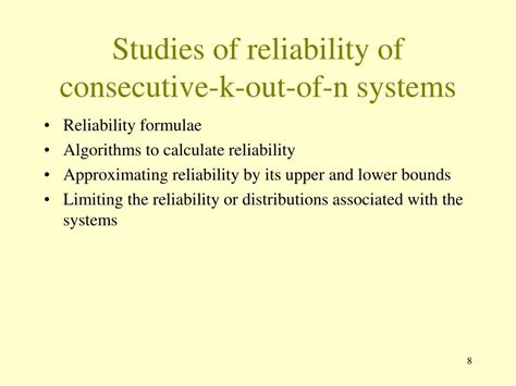 Ppt Linear Consecutive K Out Of N Systems Powerpoint Presentation