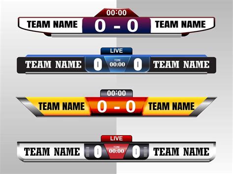 Scoreboard Template Vector Art Icons And Graphics For Free Download