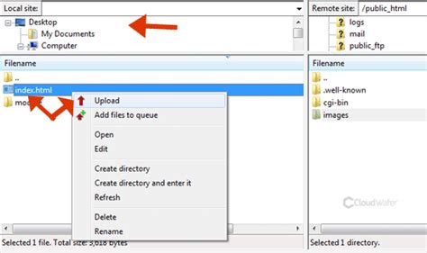 How To Upload The Index File To Your Website Via Filezilla