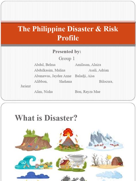 The Philippine Disaster Risk Profile G1 Download Free Pdf Natural