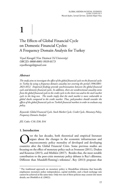 Pdf The Effects Of Global Financial Cycle On Domestic Financial