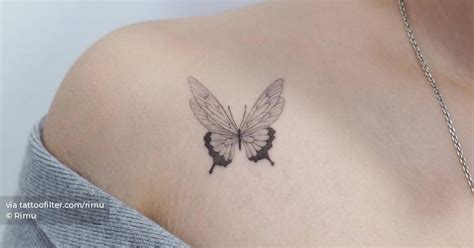 Butterfly Tattoo Located On The Shoulder