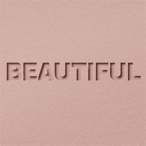 Beautiful Word Paper Cut Lettering Free Photo Rawpixel