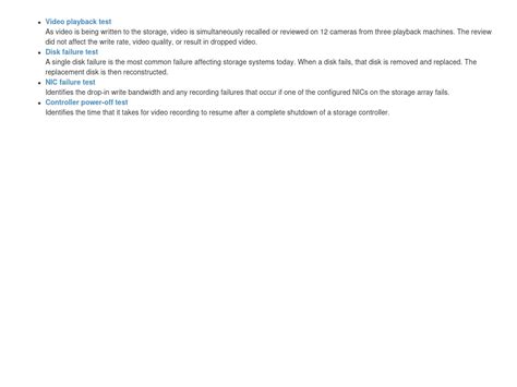 Tests Conducted Sizing Guide—dell Emc Storage With Bosch Video