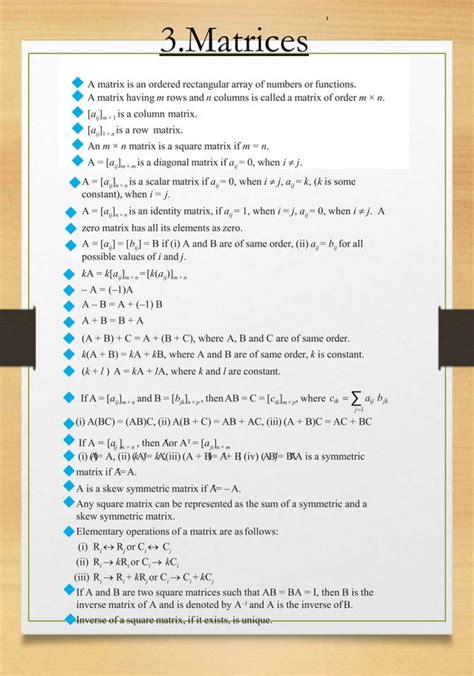 Cbse Class 12 Mathematics Formulas Pptx Programming Languages Computing