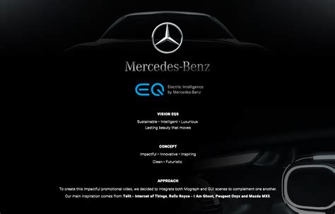 Mercedes Benz Vision Eqs Gui Infographics Assignment On Behance