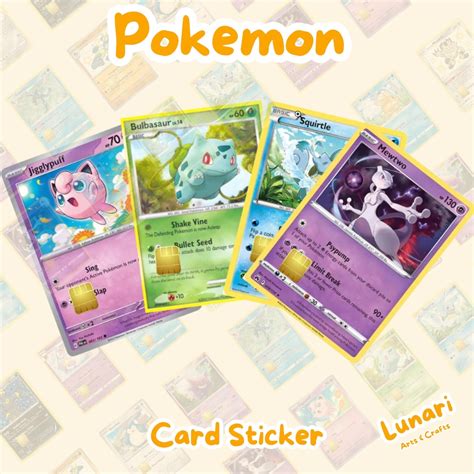 Custom Cartoon Pokemon Card Cover Vinyl Decal Cover Waterproof
