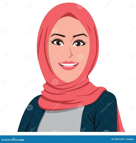 Beautiful Hijab Girl Vector Stock Vector Illustration Of Islamic