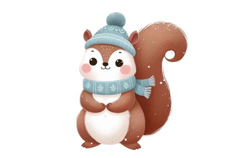 Cute Winter Squirrel Png Sublimation Graphic By Design Store · Creative Fabrica