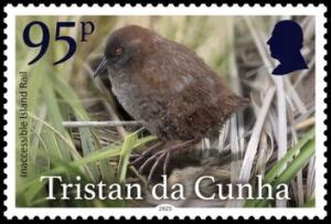 切手 Inaccessible Island Rail Laterallus Rogersi トリスタン・ダ・クーニャ Birds