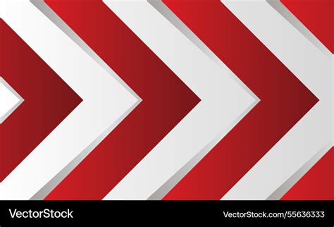 Abstract Red Arrows Stripe White Background Vector Image