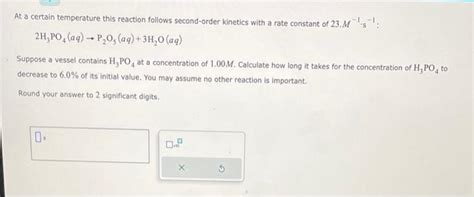 [solved] At A Certain Temperature This Reaction Follows Se