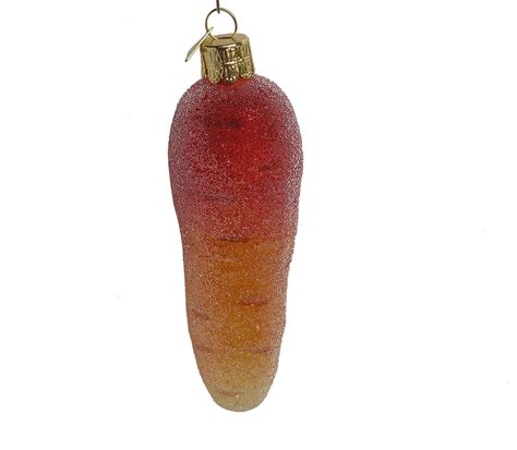 Frosted Carrot Blown Glass Ornament Garden Artisans Llc