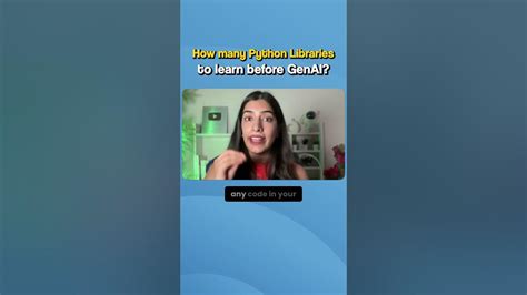 How Many Python Libraries Should You Know Before Learning Genai Youtube