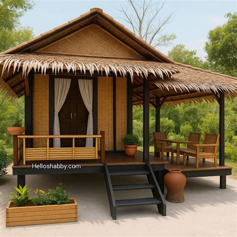 Home So Relaxing Tiny House Nipa Hat Photo Credit To The Original