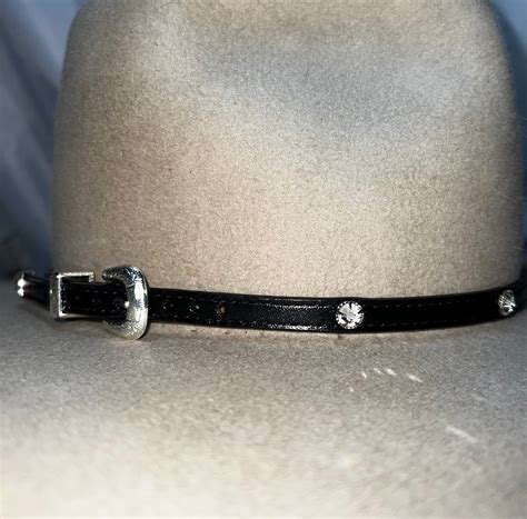 Black Leather Hatband Lhb 013 Dbarjhats