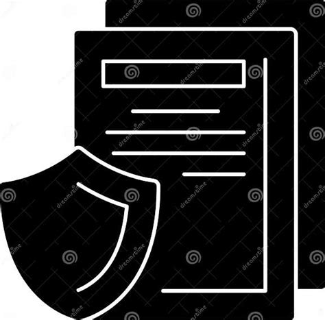 Document Protection Vector Icon Design Stock Illustration