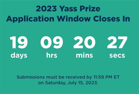 The Yass Prize On Linkedin Less Than 3 Weeks To Apply For This Years