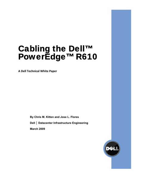 Pdf Cabling The Dell™ Poweredge™ · Pdf Filecabling The Dell
