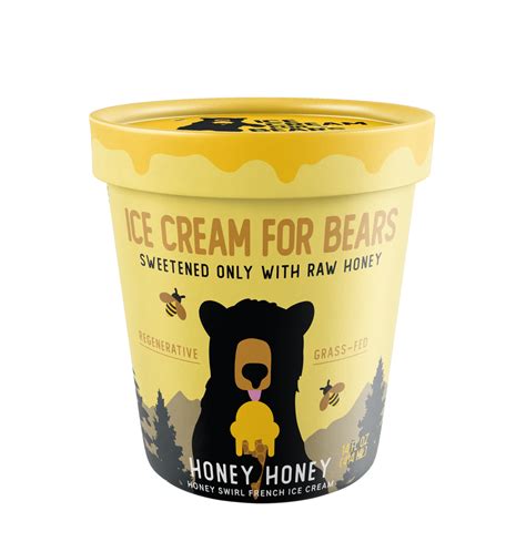 Honey Honey Honey Swirl Ice Cream For Bears