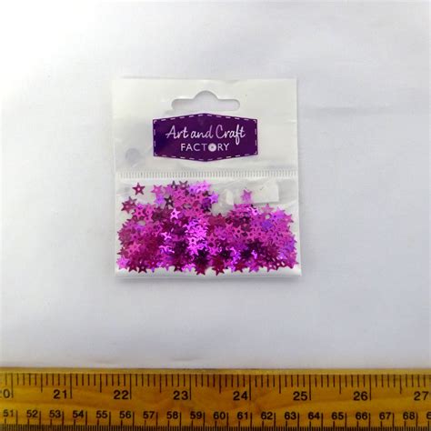 Sequin Packs Small Sequin Stars Cerise Fabric Land