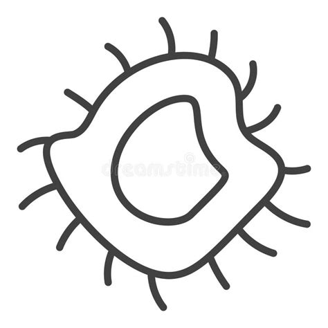 Dangerous Microbe Vector Concept Outline Simple Icon Or Symbol Stock