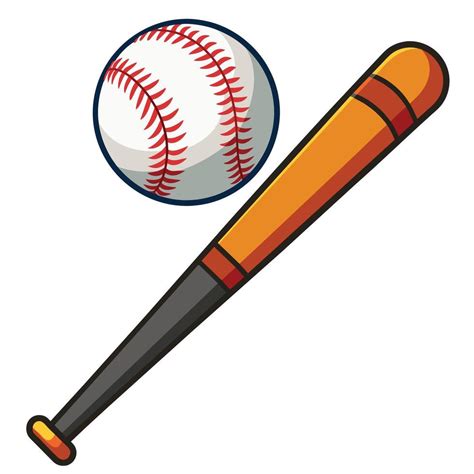 Baseball Ball And Bat Isolated Vector Illustration 41458732 Vector Art