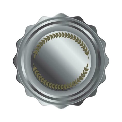 Glossy Silver Circle Shield 25012873 Vector Art At Vecteezy