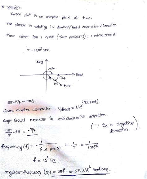 please answer the following question please show all work the phasor