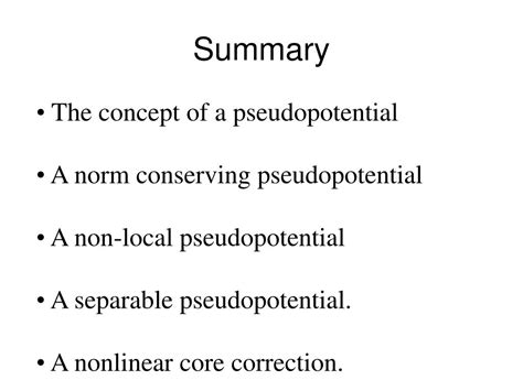 Ppt Introduction To The Theory Of Pseudopotentials Powerpoint