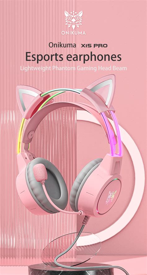 Onikuma X15pro Gaming Headset Onikuma X15pro Rgb Lighting Removable Ear