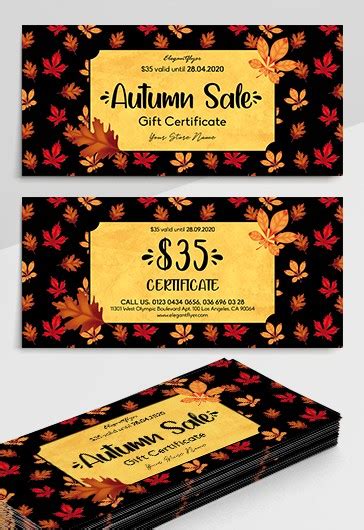 Autumn Sale Free T Certificate Template In Psd 10028039 By